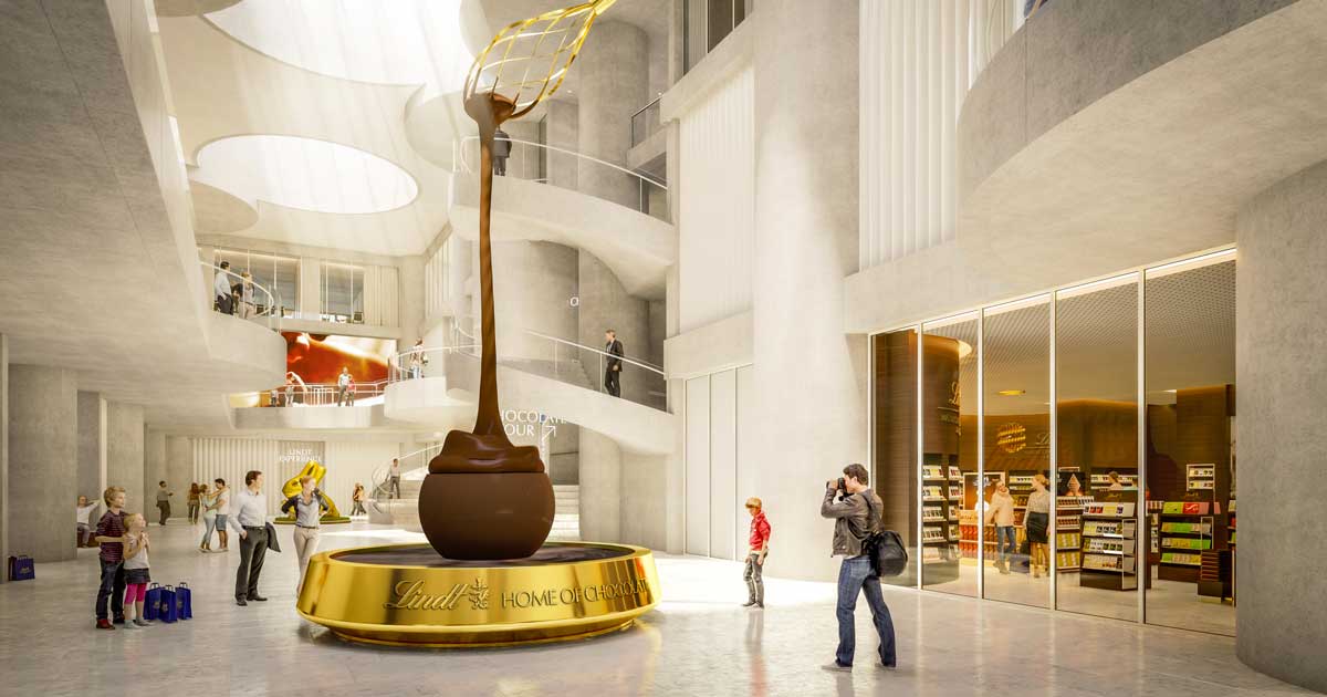 Lindt ha inaugurato la sua casa del cioccolato in stile Willy Wonka ...